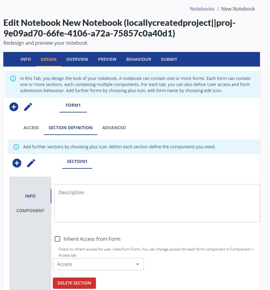 Notebook Creation - FAIMS 3.0 Electronic Field Notebooks